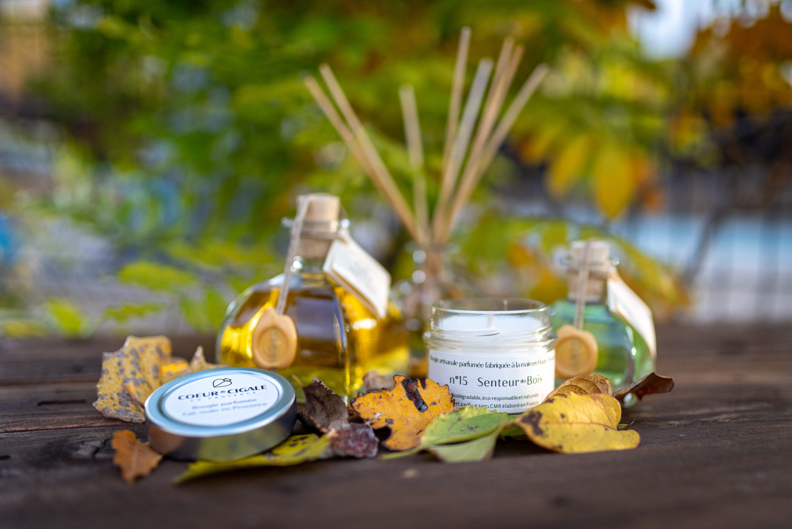 Bougies parfumées diffuseurs ambiance naturels de Provence